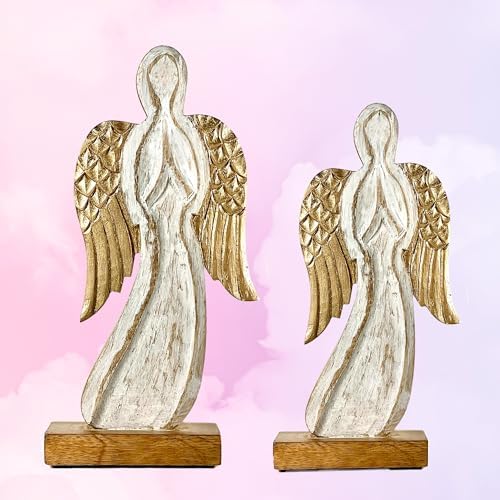 Amazon.com: Guardian Angels Figurines: Set of 2 Angel Decorations for ...