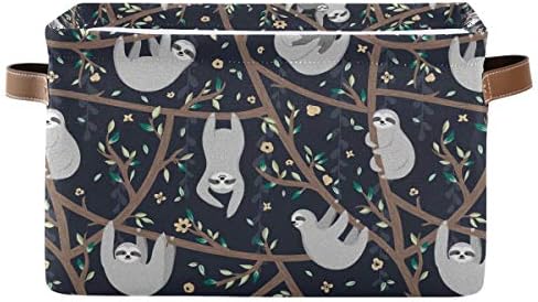 Amazon.com: Blueangle Cute Sloths Storage Basket Bin, Large Cube ...