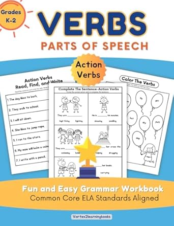 Verbs Action Words: Parts Of Speech - Fun and Easy Grammar Workbook ...
