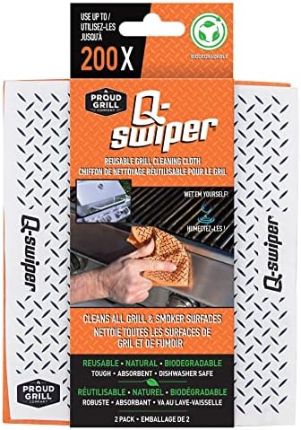 Amazon.com: Q-Swiper Scrub-Clean Reusable Grill Cleaning Cloth - 2 Pack ...