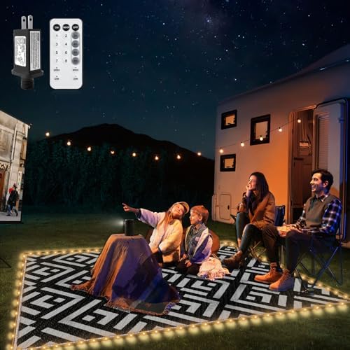 Amazon.com: Krislait Outdoor Rug 5x8Ft 160LEDs Outdoor Camping Rug with ...