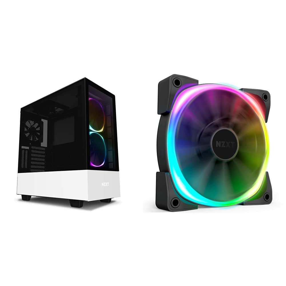 Buy NZXT H510 Elite - CA-H510E-W1 Gaming Case - White/Black & AER RGB 2 ...