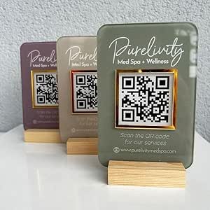 WEHATKE Customized Acrylic QR Standee with Logo | Tabletop Payment QR ...