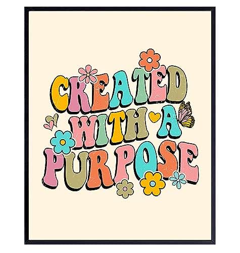 Amazon.com: 70s Hippie positive Wall Decor - Inspirational Quotes Boho ...
