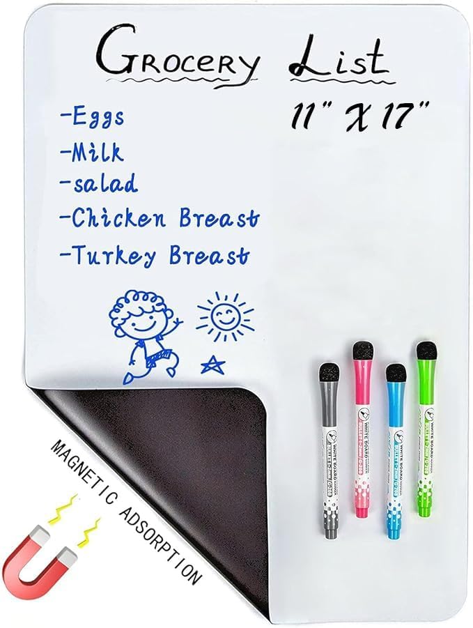 AccuPrints A3 Vinyl Magnetic White Board Planner Sheet (28x43cm) or ...