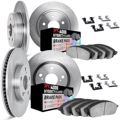 Amazon.com: Dynamic Friction Company Front and Rear Brake Rotors Kit | 4000 HybriDynamic Brake ...