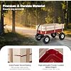Amazon.com : Goplus Garden Cart with Wood Railing, 10” All-Terrain ...