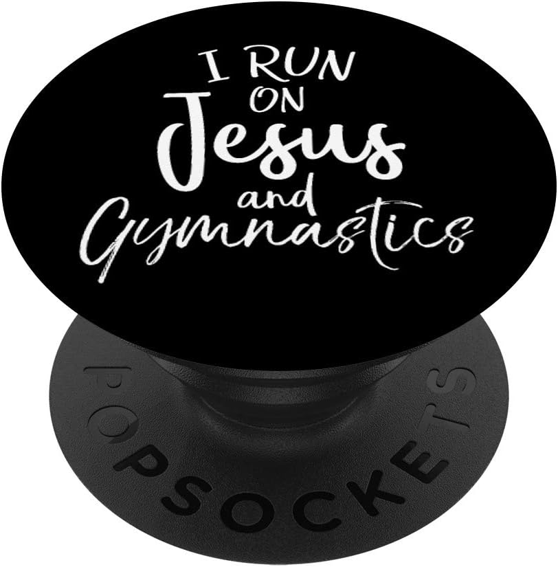 Amazon.com: I Run on Jesus and Gymnastics Design Christian Gymnast Gift ...