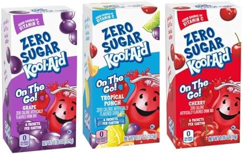 Amazon.com : Kool-Aid Zero Sugar - 6 Pack - 3 Boxes - 18 Packets ...