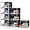 Amazon.com: Amllas New Gray 8 Pack Shoe Boxes Stackable, Large Shoe ...