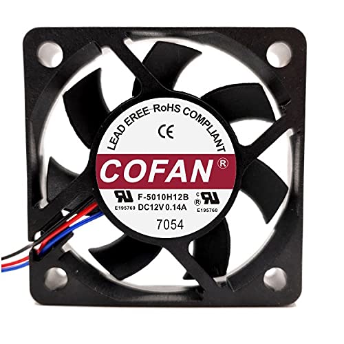 Amazon.com: F-5010H12B COFAN 50mm Fan 12V 0.14A 50×50×10mm Chassis ...
