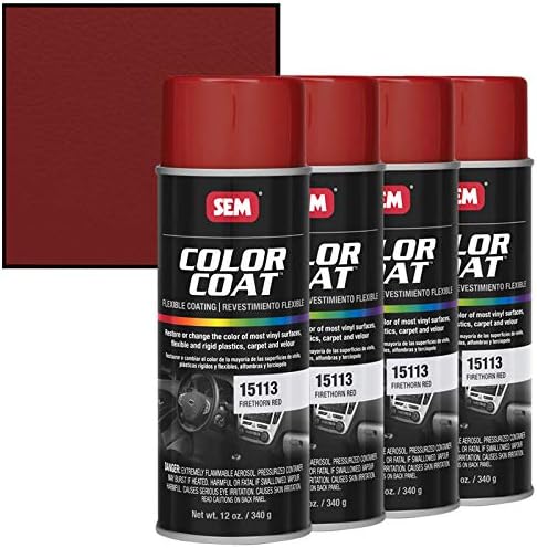 Amazon.com: SEM 15113, Firethorn Red, Color Coat, Vinyl Paint (4 ...