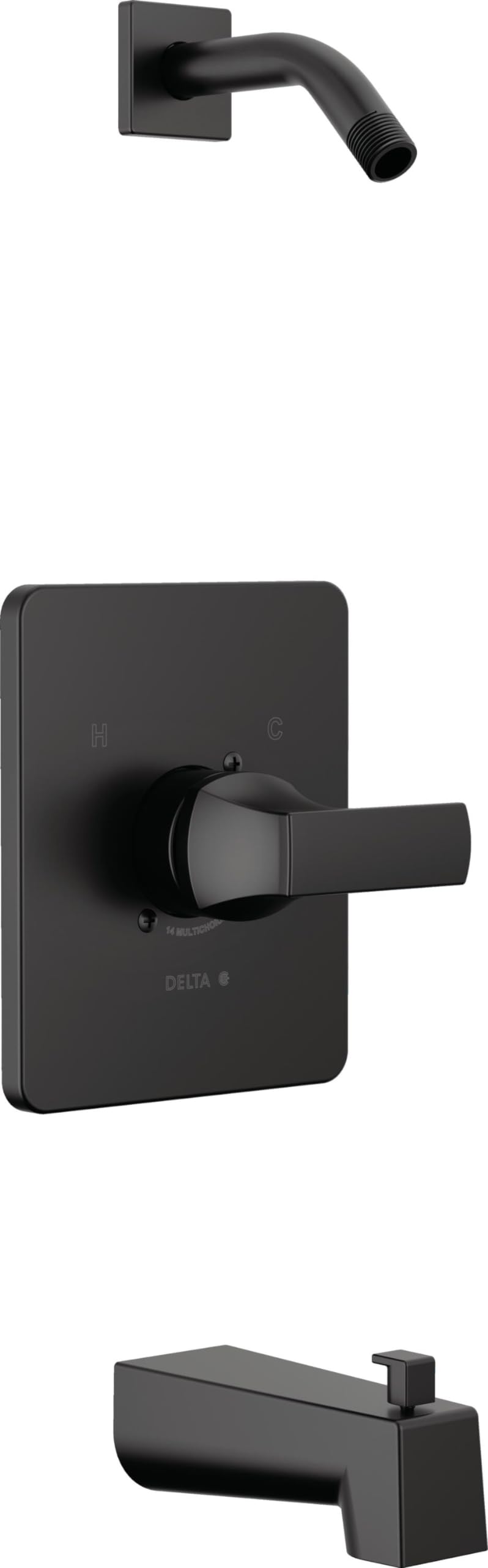 Snapklik.com : Delta Faucet Velum 14 Series Single-Function Black Tub ...