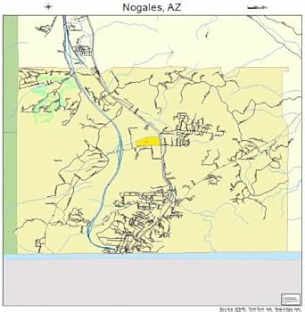 Amazon.com: Large Street & Road Map of Nogales, Arizona AZ - Printed ...