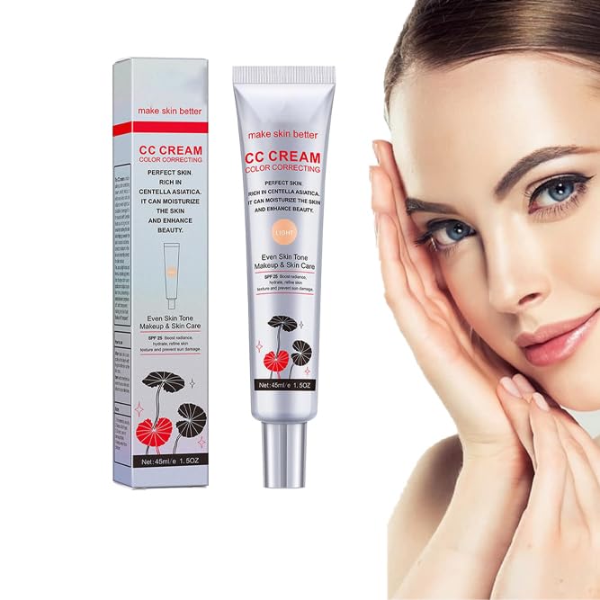 Hydrating CC Cream Foundation with Centella Asiatica, Color Correcting ...