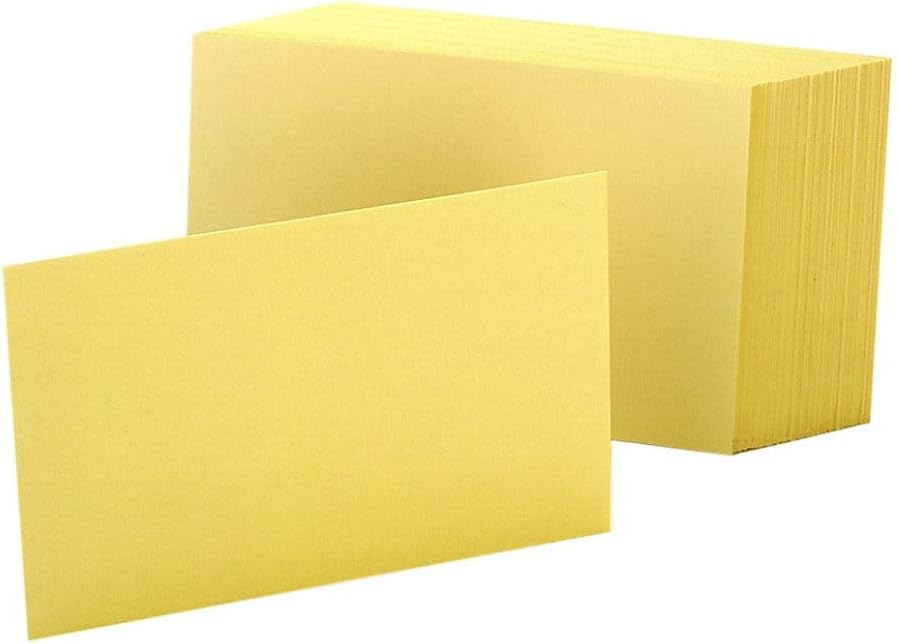 Amazon.com : PPAPPAPPIYO 3.5x2 Blank color index cards (100) Paper ...
