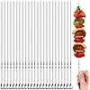 Amazon.com: Oligei 24 PCS Metal Skewers for Kabobs and Grilling ...