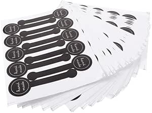 Amazon.com: 300 Pcs Black Handmade Food Baking Seal Stickers, Self ...