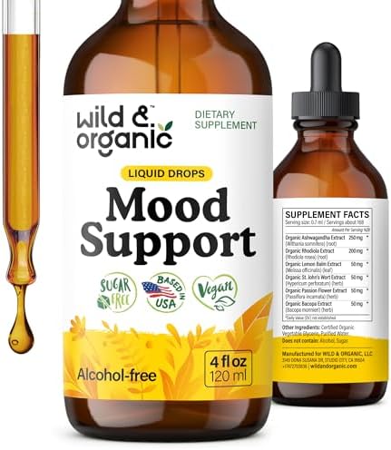 Amazon.com: Wild & Organic Mood Support Supplement - Natural Liquid ...