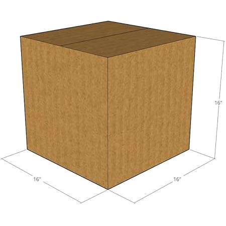 Amazon.com : 5 Corrugated Boxes 16x16x12 32 ECT - New for Packing or ...