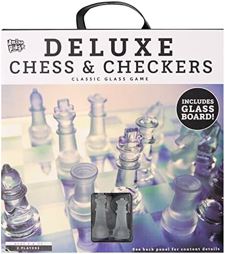 Amazon.com: Glass Chess and Checkers Set - Premium Glass Game Kit ...