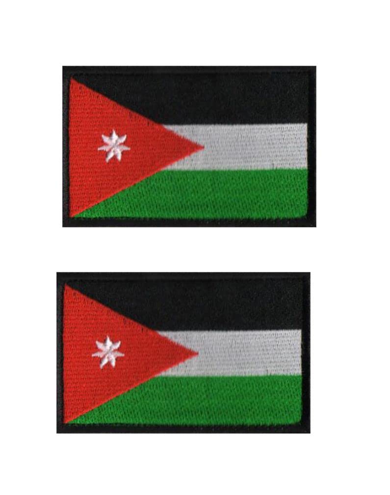 Amazon.com: Uijokdef 2 PCS Jordan Flag Patches Hook and Loop Fastener ...