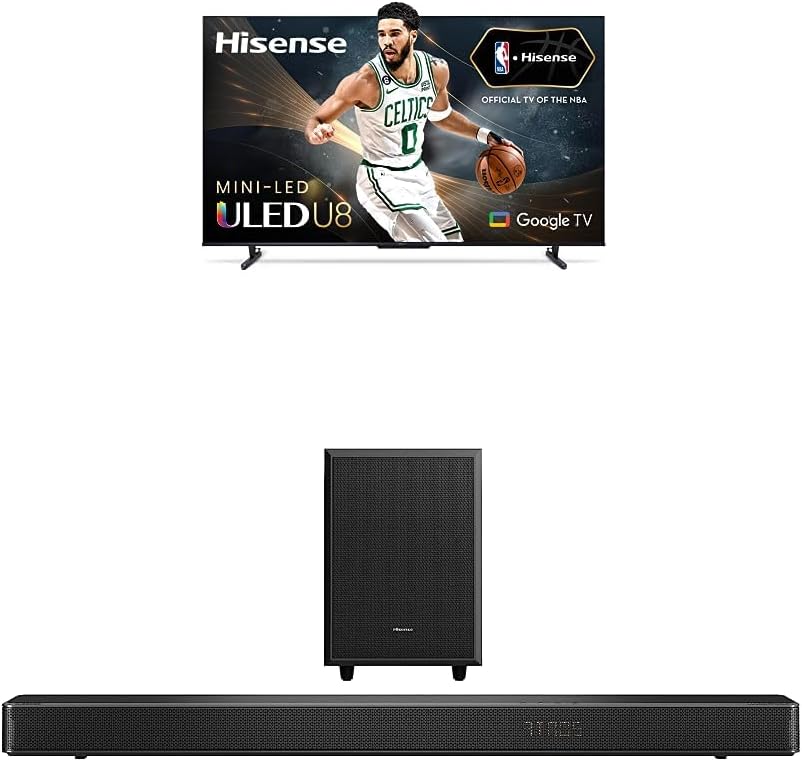 Amazon.com: Hisense 65-Inch Class Premium U8 Series ULED Mini-LED Dolby ...