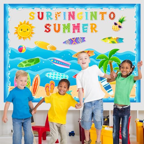 Snapklik.com : 68 Pcs Summer Bulletin Board Decorations Set Summer ...