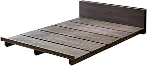 Amazon｜STACEY2 ステイシー2 ステージベッド セミダブル ベッド 木製 棚付き/ダークブラウン｜ベッドフレーム オンライン通販