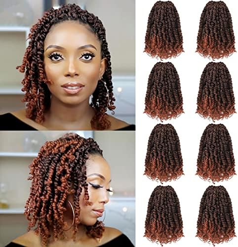 Amazon.com : Poasiwig 8 Packs Passion Twist Hair 10 Inch Water Wave ...