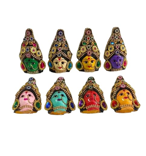 Buy Puja Celebrations Ashtalakshmi Decorated Devi Faces 8 Set , Lakshmi ...