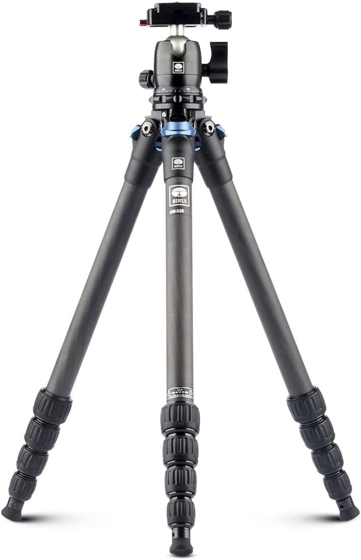 Amazon.com : SIRUI AM-225 Camera Tripod Carbon Fiber Tripod 5-Sections ...