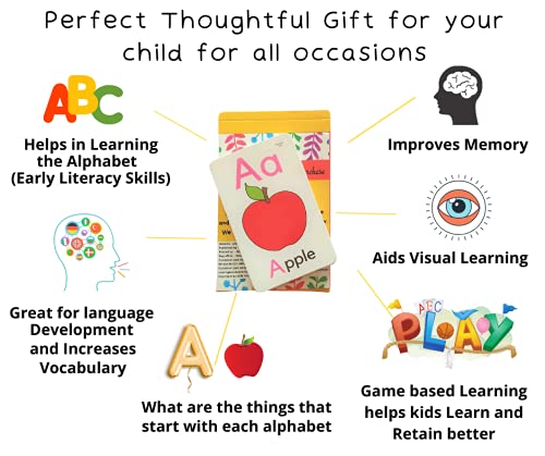 SOE Store Kids Alphabet Flash cards for Kids. ABC FLASH CARDS for ...