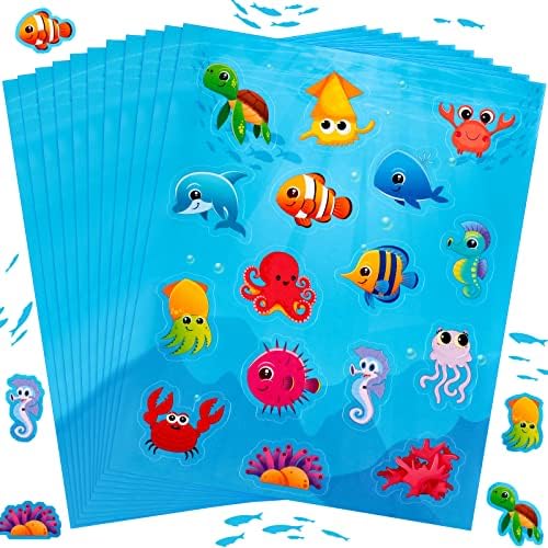 Amazon.com: Ozepao 24 Sheets Ocean Stickers for Kids, 564 Pcs Under The ...