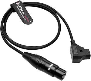 Alvin's Cables XLR 4 Pin Female to D Tap Power Cable for Practilite 602 DSLR Camcorder for Sony ...