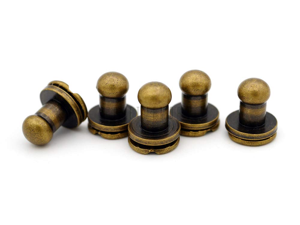 Amazon.com: CRAFTMEMORE 5MM Ball Head Stud Screw Back Nipple Rivet ...