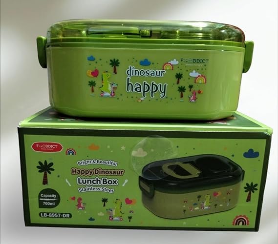 Buy TEMSON Cartoon Theme Lunch Box with Spoon and 10 Color Ball Pen ...
