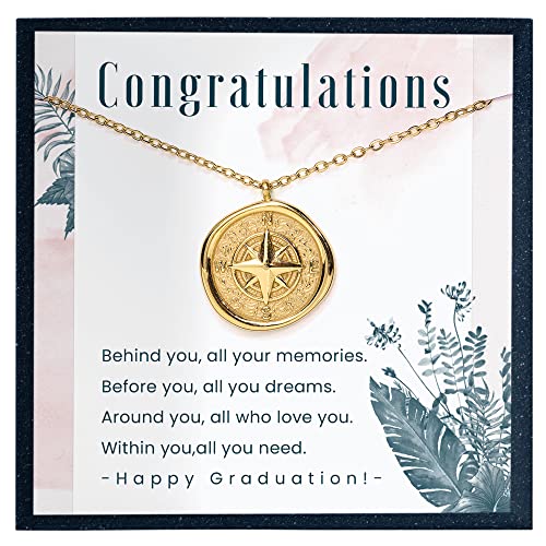 Buy Compass Necklace Gift Graduated Necklace Graduation Necklace ...