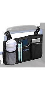 Amazon.com: ZHCHG Wheelchair Bags, Wheelchair Backpack with Cup Holder ...