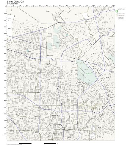 Us Postal Zip Codes Map Of Santa Clara County