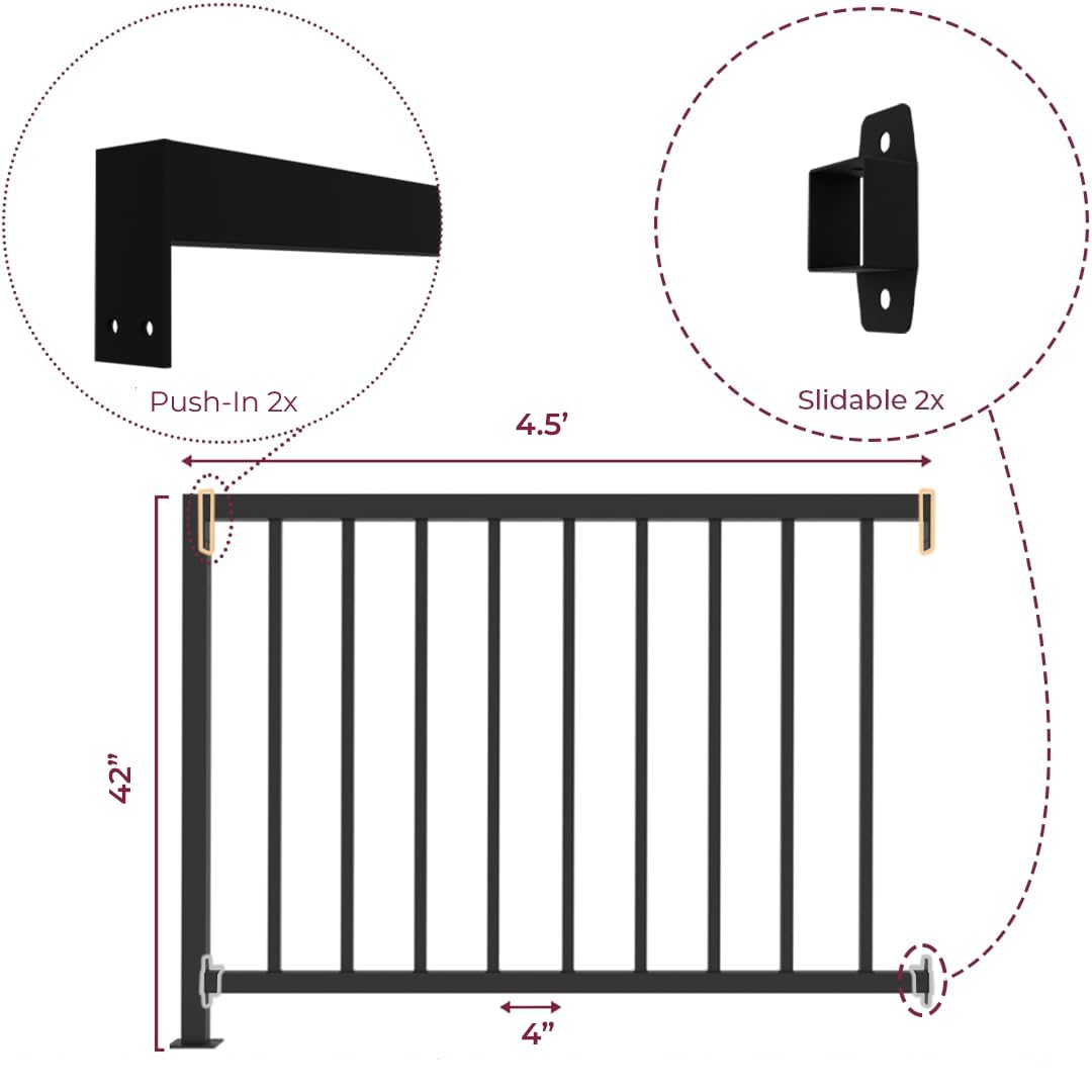 Snapklik.com : CR Fence & Rail V3 Vertical Guard Rail Kit, 4.5W X 42" H ...