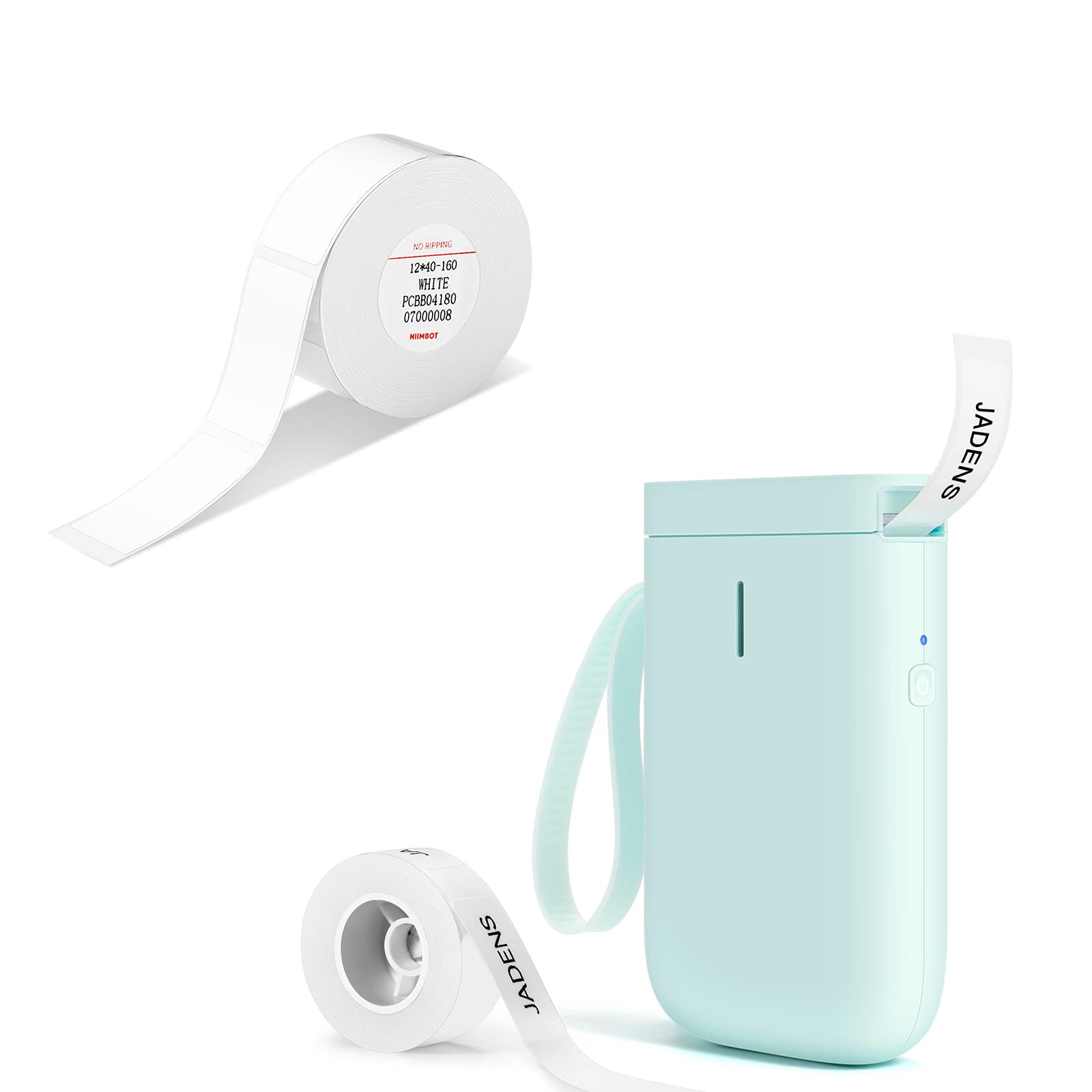 Amazon.com : JADENS D11 Green Label Maker & 12x40mm White Label Paper Tape : Office Products