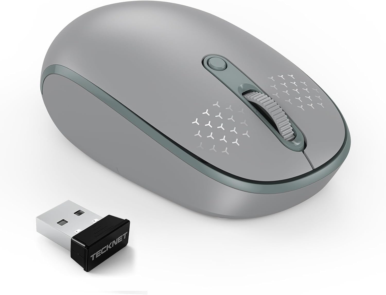 Amazon.com: TECKNET Wireless Mouse, 2.4G Quiet Computer Mouse with USB Receiver, 4 Buttons ...