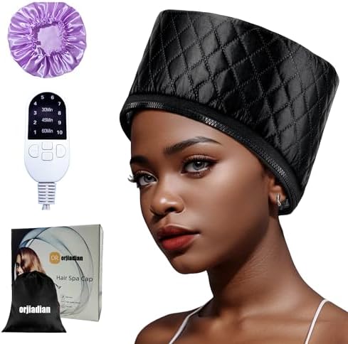 Amazon.com: Heated Electric Thermal Steamer Cap for Natural Black Afro ...
