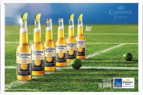 Tin Sign Metal Poster Plate (8"x12") of Corona Beer Ready to Serve by ...