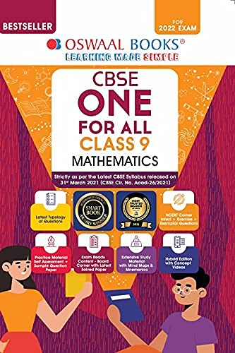 Oswaal CBSE One for All, Mathematics (Standard), Class 9 (For 2022 Exam ...