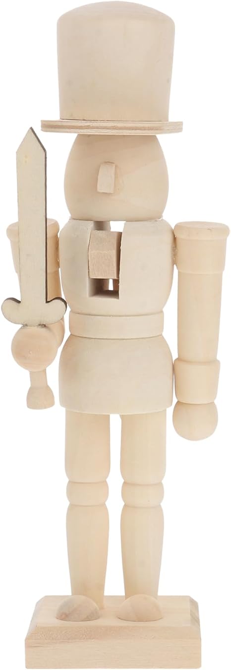 Amazon.com: CLISPEED Wooden Nutcracker Unpainted: Unfinished Nutcracker ...