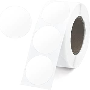 500 Rondes Blancs Pastilles Autocollantes 25mm Etiquette Ronde Pastille ...
