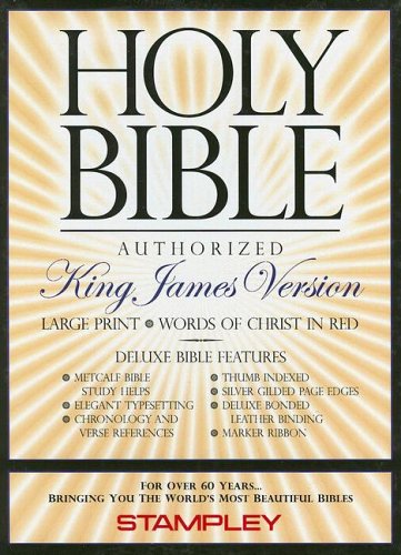 Large Print Bible-KJV-Deluxe : Amazon.it: Libri