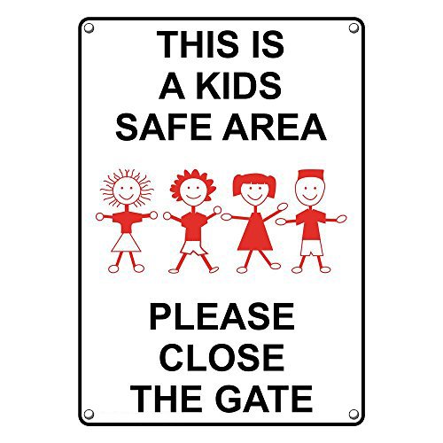 Amazon.com: Weatherproof Plastic Vertical This is A Kids Safe Area ...